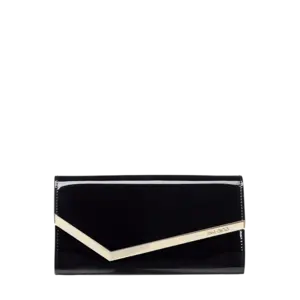 JIMMY CHOO Emmie Patent Leather Clutch - Black