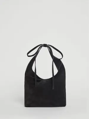 REFORMATION Small Vittoria Leather Tote Black
