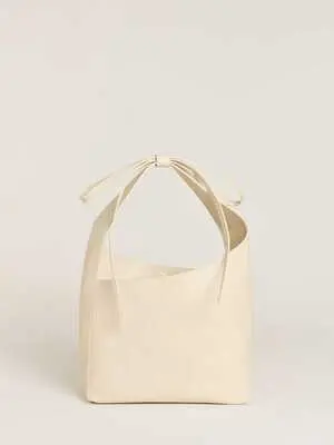 REFORMATION Small Vittoria Leather Tote - Ivory