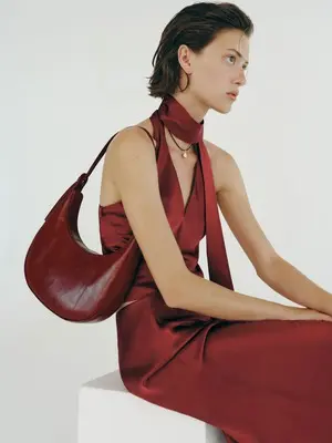 REFORMATION Medium Rosetta Shoulder Bag - Red