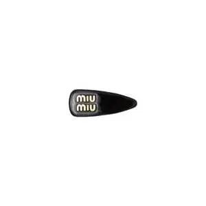 Miu Miu Patent Hair Clip - Black