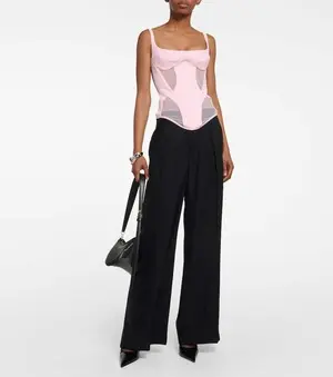 MUGLER Paneled Bustier - Pink