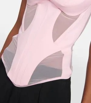 MUGLER Paneled Bustier - Pink