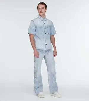 Amiri Logo Jacquard Denim Shirt