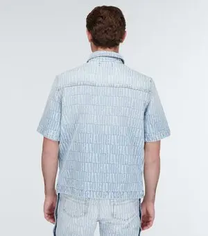 Amiri Logo Jacquard Denim Shirt