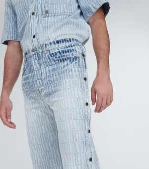 Amiri Logo Jacquard Denim Pants