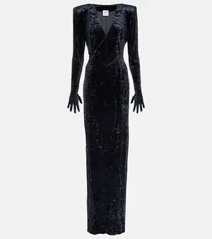 Vetements Velvet Maxi Dress - Black