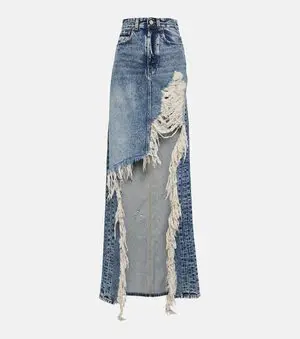 Distressed Denim Skirts