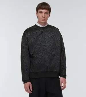 JIL SANDER Metallic Crewneck Sweater - Black
