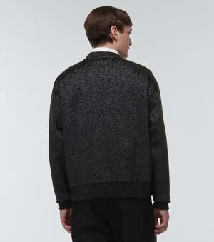 JIL SANDER Metallic Crewneck Sweater - Black