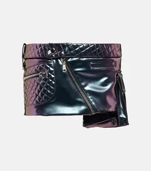 LAQUAN SMITH Pvc Mini Skirt - Metallic