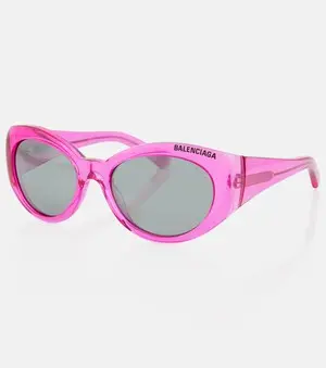 Balenciaga Everyday Logo Round Sunglasses