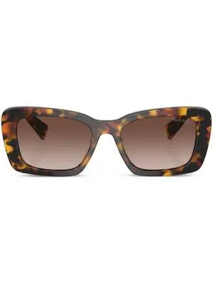 Miu Miu Tortoiseshell Square-frame Sunglasses - Green