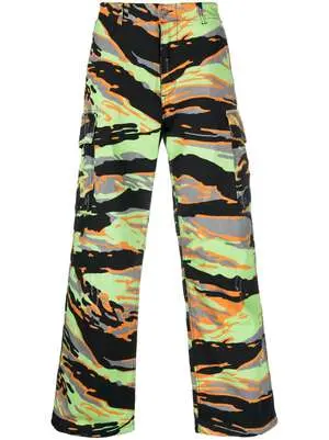 ERL Graphic-print Cargo Trousers - Green