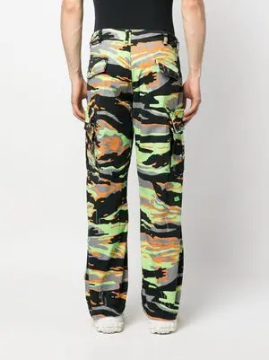 ERL Graphic-print Cargo Trousers - Green