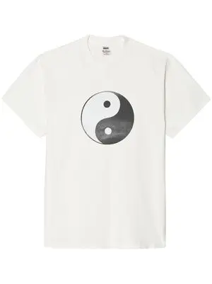 RE/DONE Ying Yang-print Cotton T-shirt - White