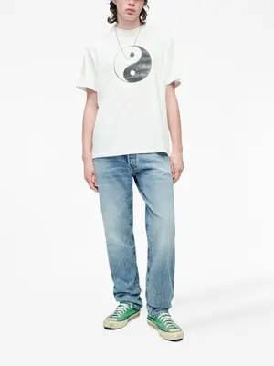 RE/DONE Ying Yang-print Cotton T-shirt