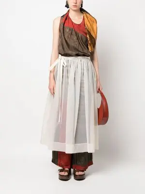 UMA WANG Semi-sheer Midi Skirt