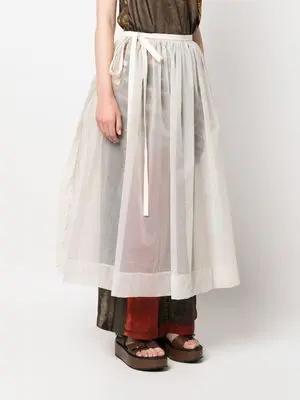 UMA WANG Semi-sheer Midi Skirt