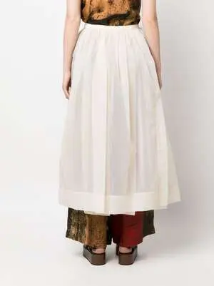 UMA WANG Semi-sheer Midi Skirt