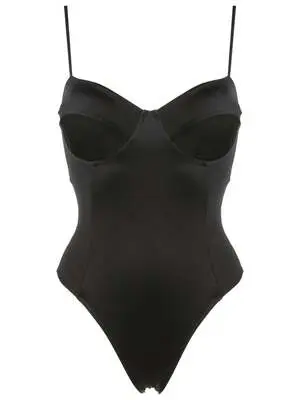 BRIGITTE Spaghetti Straps Swimsuit - Black