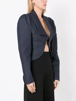 GLORIA COELHO Puff-sleeves Fitted Jacket