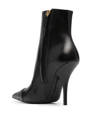 TOM FORD Pointed Toe Leather Ankle Boots