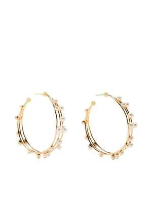 Cult Gaia Shanti Baroque Pearl Hoop Earrings - Gold