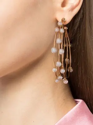Cult Gaia Shanti Baroque Pearl Hoop Earrings