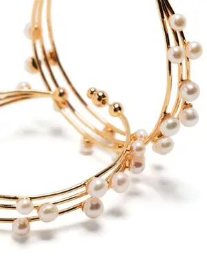 Cult Gaia Shanti Baroque Pearl Hoop Earrings