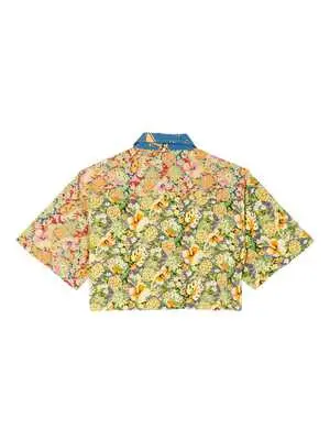 RE/DONE Patchwork-design Cropped Shirt