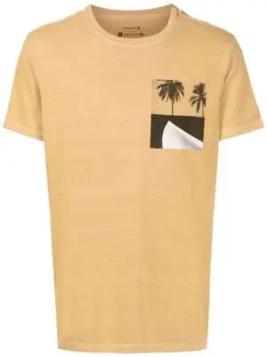 OSKLEN Palm-tree Print T-shirt - Yellow