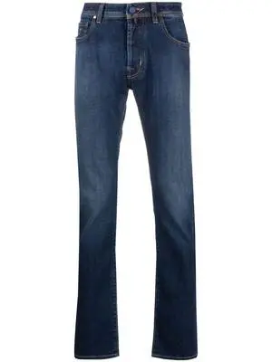 Jacob Cohen Embroidered-logo Slim Jeans