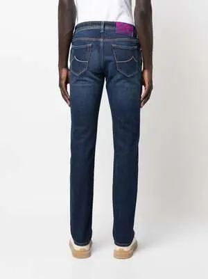 Jacob Cohen Embroidered-logo Slim Jeans