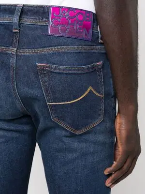Jacob Cohen Embroidered-logo Slim Jeans