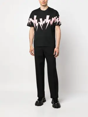 Neil Barrett Thunderbolt-print Cotton T-shirt