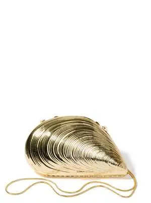 Simkhai Bridget Shell-shaped Clutch - Gold