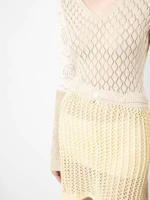 MARINE SERRE Patchwork Crochet Minidress