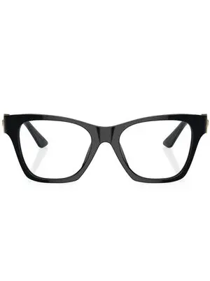 Versace Medusa Plaque Square-frame Glasses - Black