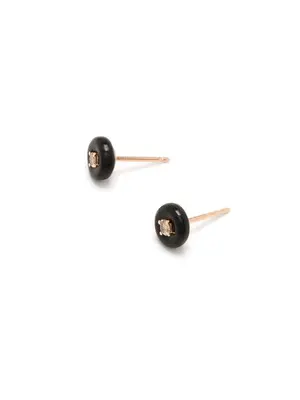 Fernando Jorge 18kt Rose Orbit Medium Diamond And Horn Studs