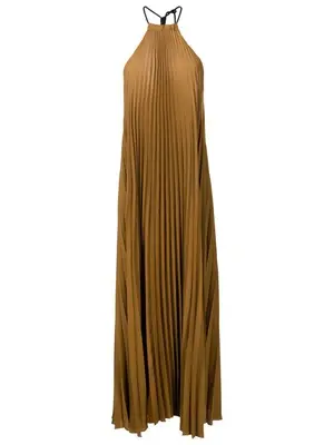 open lace back dress Zapaka Women Royal Blue Prom Dress A Line Halter V Neck Pleated Long Party Dress with Backless, Satin Color / US16W