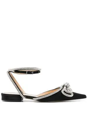 Mach & Mach Double Bow Ballerina Flats - Black