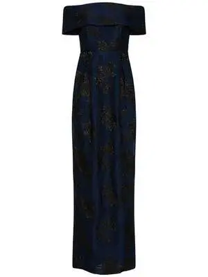 Rebecca Vallance Antoinette Off-shoulder Gown - Blue
