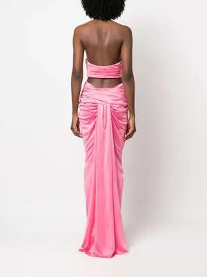 Moschino Draped Halterneck Maxi Dress