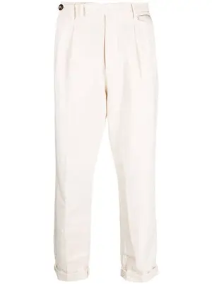 Brunello Cucinelli Pleated Tapered Trousers - Neutrals