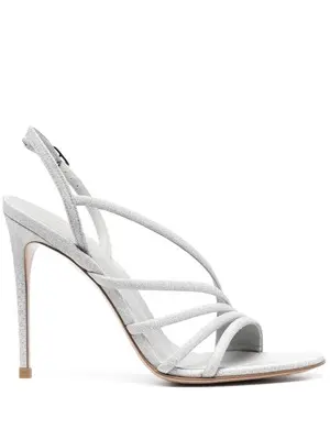 LE SILLA 115mm Metallic Leather Sandals