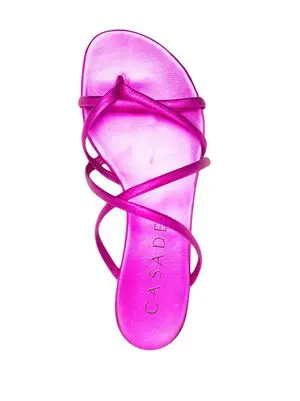 Casadei Metallic Leather Slides