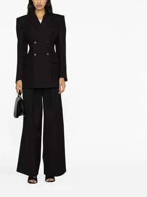 Wardrobe.NYC Contour Double-breasted Blazer - Black