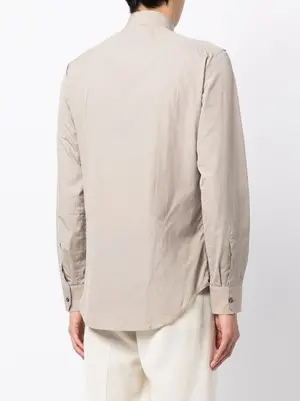 LANVIN Spread-collar Cotton Shirt - Neutrals