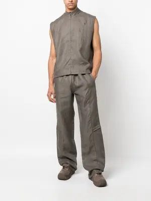 ROBYN LYNCH Band-collar Zip-up Gilet